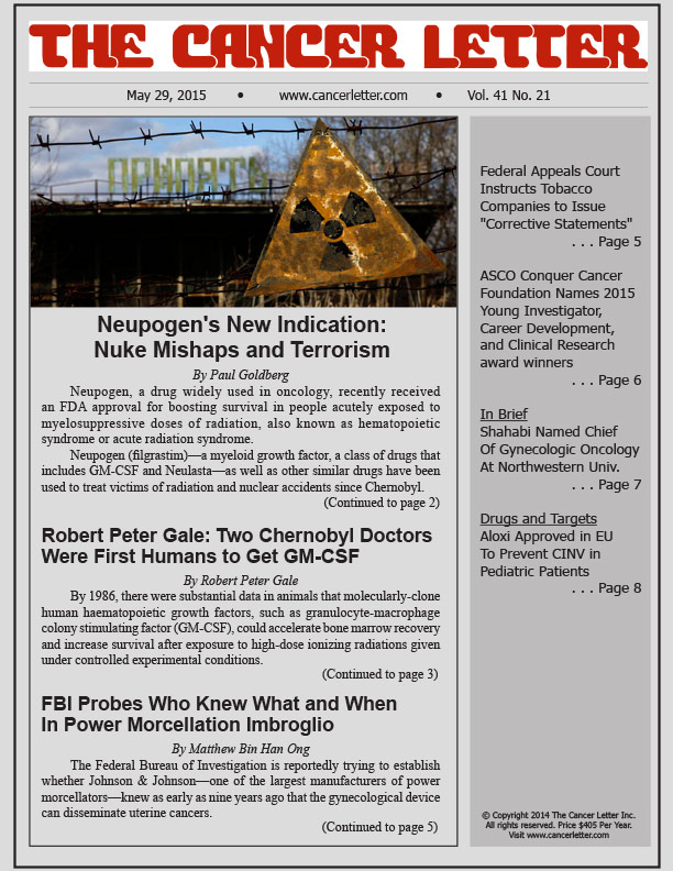 Issue 21 - The Cancer Letter