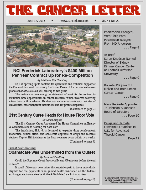 Issue 23 - The Cancer Letter