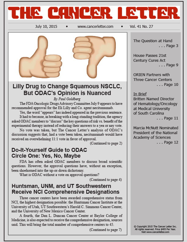 Issue 27 - The Cancer Letter