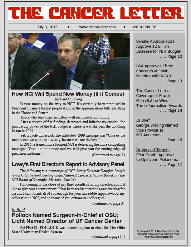 Issue 26 - The Cancer Letter