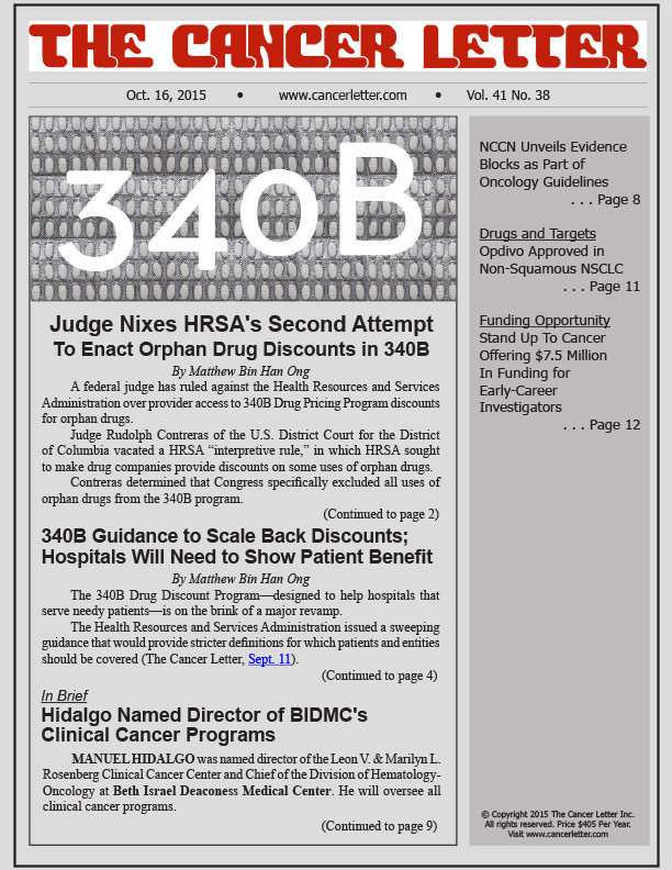 Issue 38 - The Cancer Letter