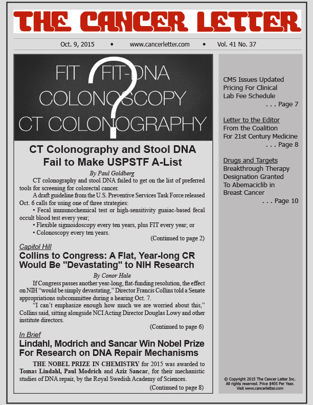 Issue 37 - The Cancer Letter