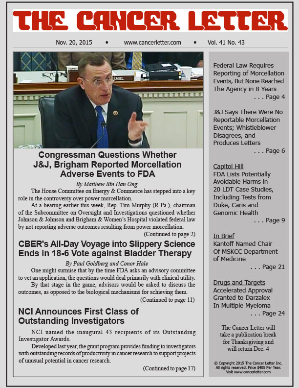 Issue 43 - The Cancer Letter