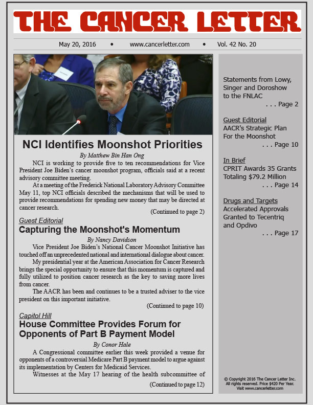 Issue 20 - The Cancer Letter