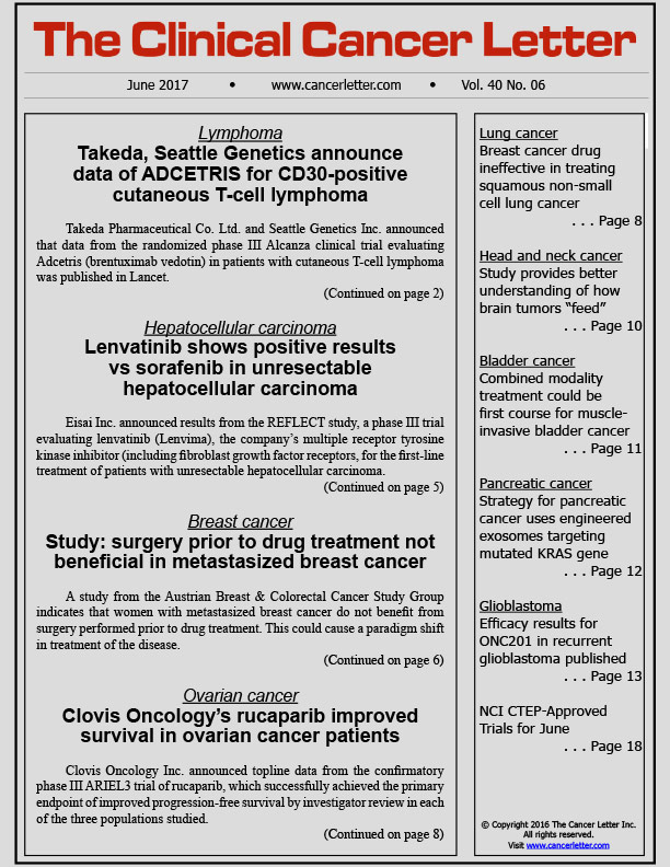 CCL June 2017 - The Cancer Letter