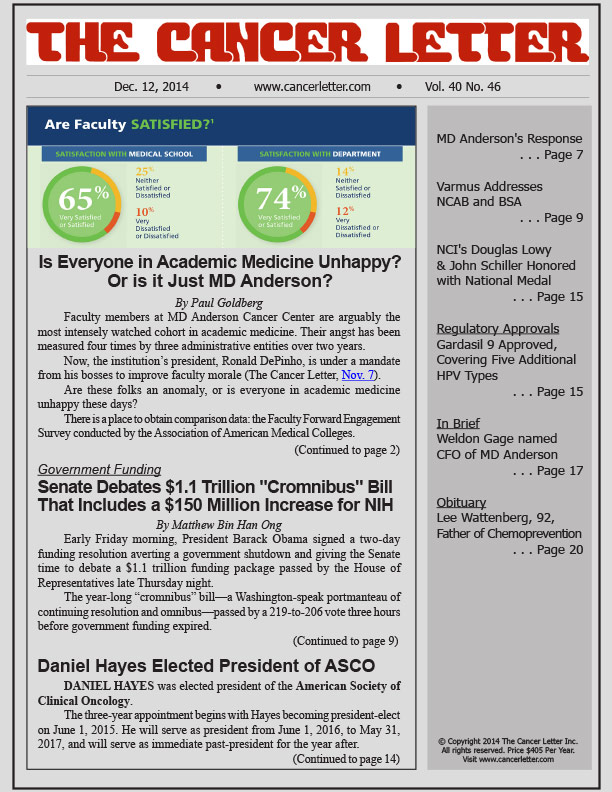 Issue 46 - The Cancer Letter