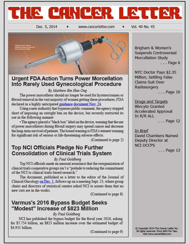 Issue 45 - The Cancer Letter