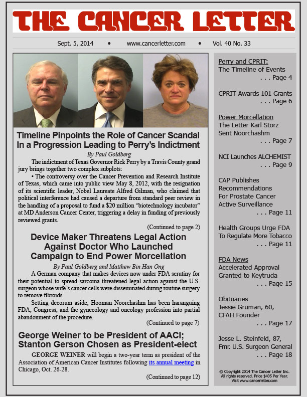 Issue 33 - The Cancer Letter