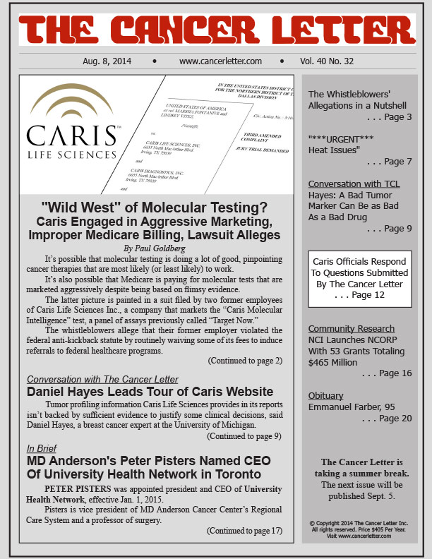 Issue 32 - The Cancer Letter