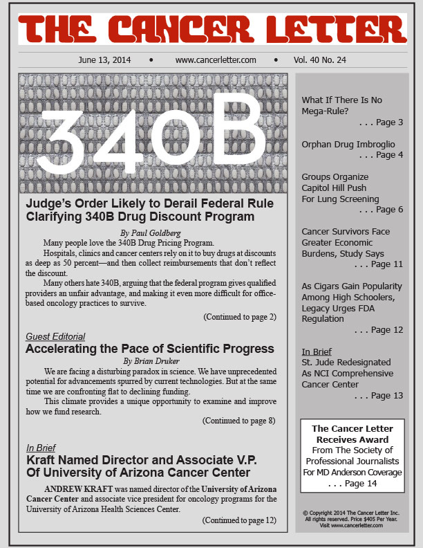 Issue 24 - The Cancer Letter