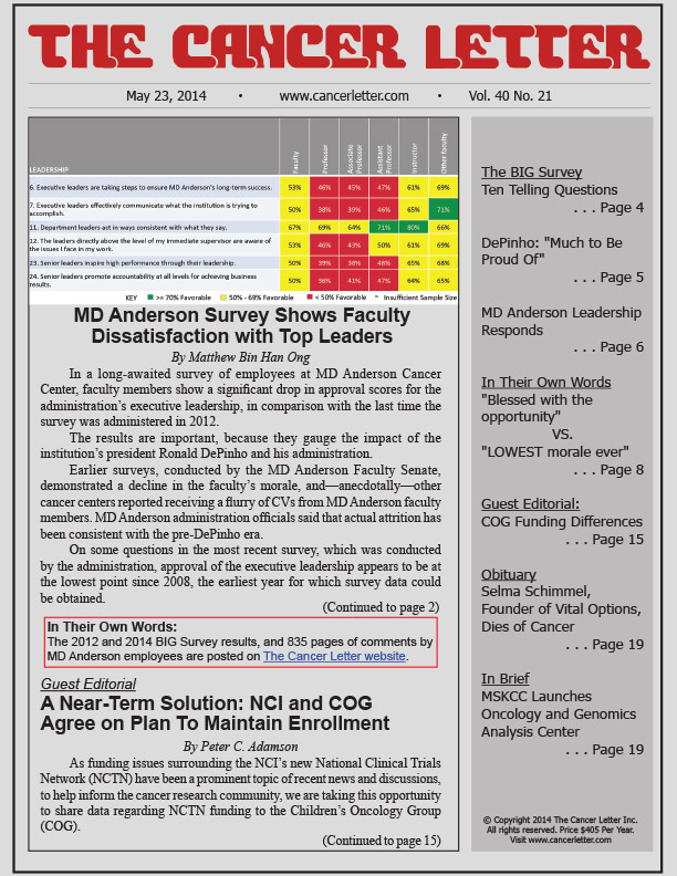 Issue 21 - The Cancer Letter