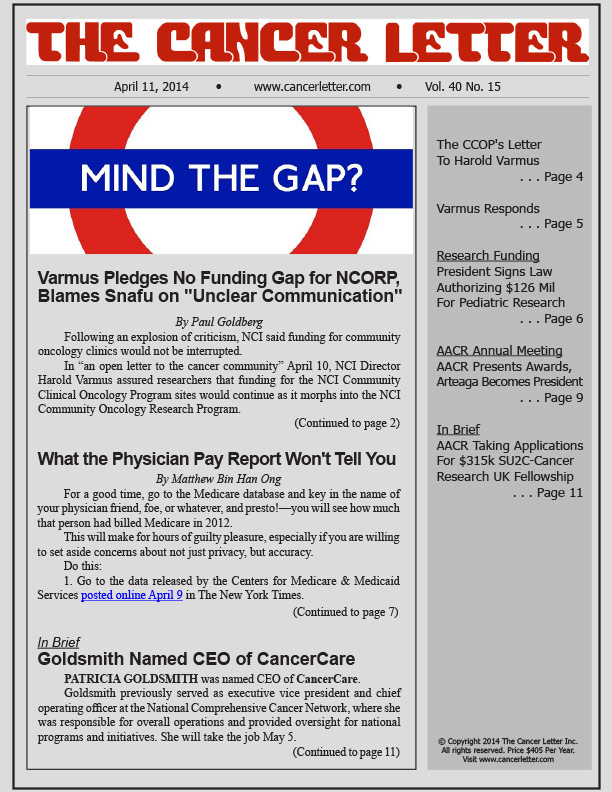 Issue 15 - The Cancer Letter