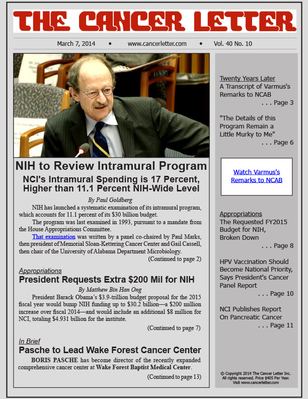 Issue 10 - The Cancer Letter