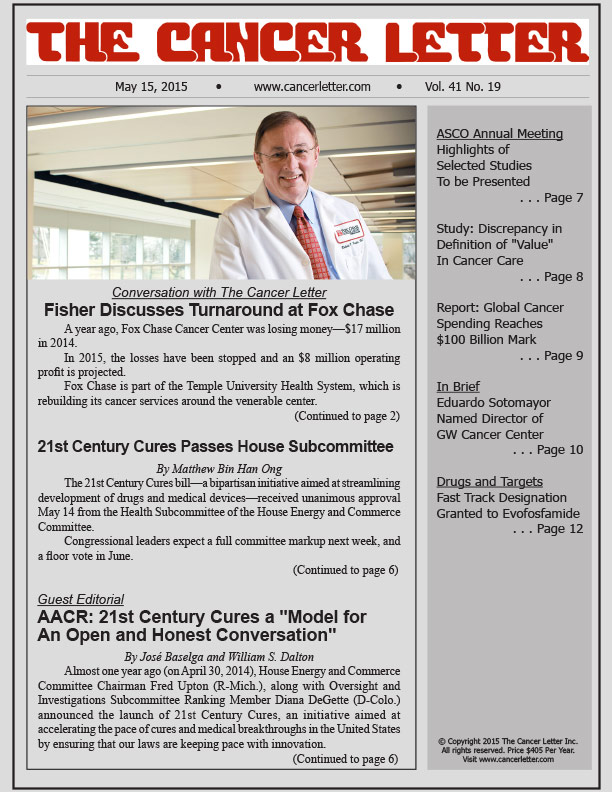 Issue 19 - The Cancer Letter