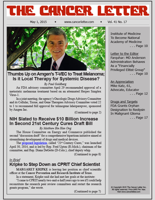 Issue 17 - The Cancer Letter