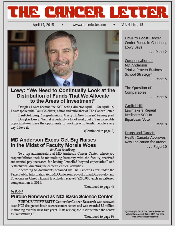 Issue 15 - The Cancer Letter