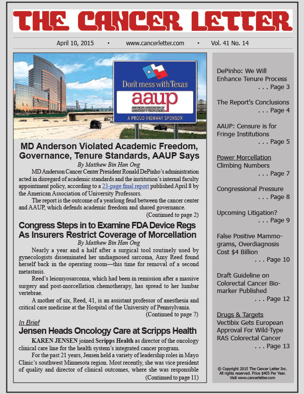 Issue 14 - The Cancer Letter