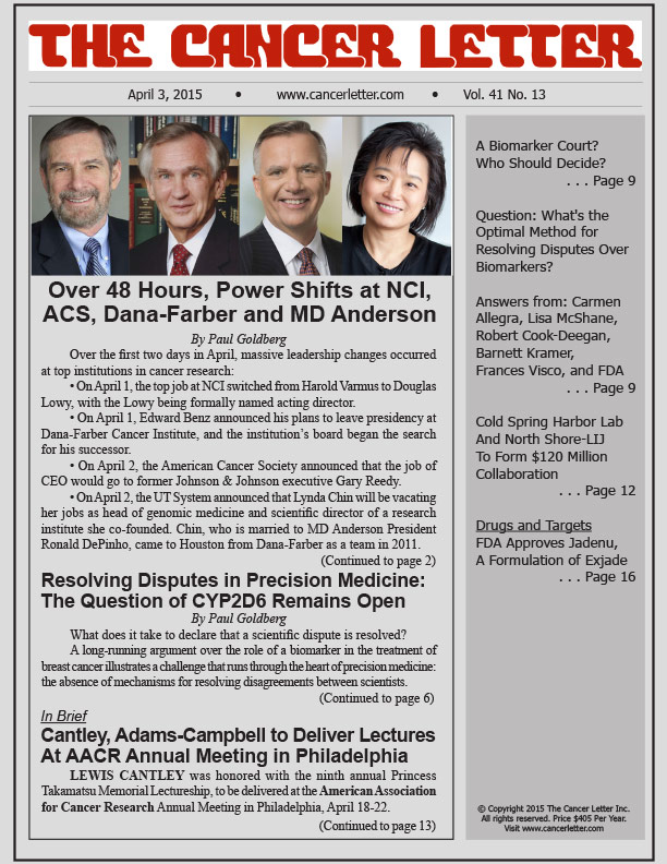 Issue 13 - The Cancer Letter