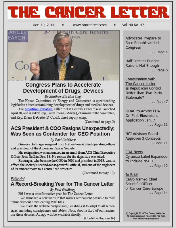 Issue 47 - The Cancer Letter